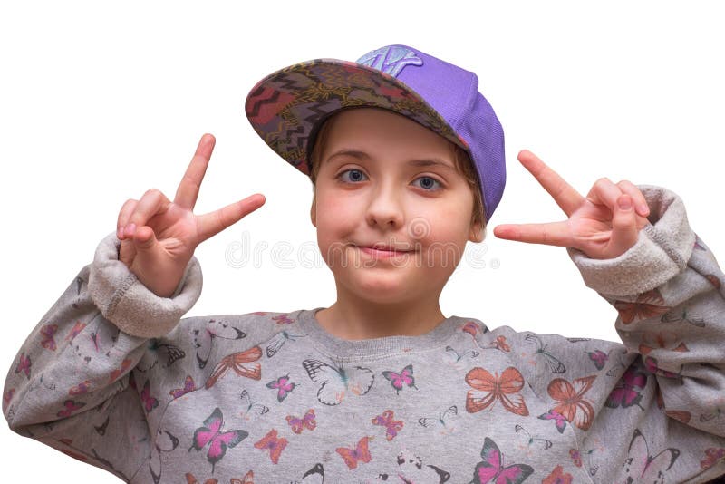 Optimistic girl stock photo. Image of facial, emotion - 68445146