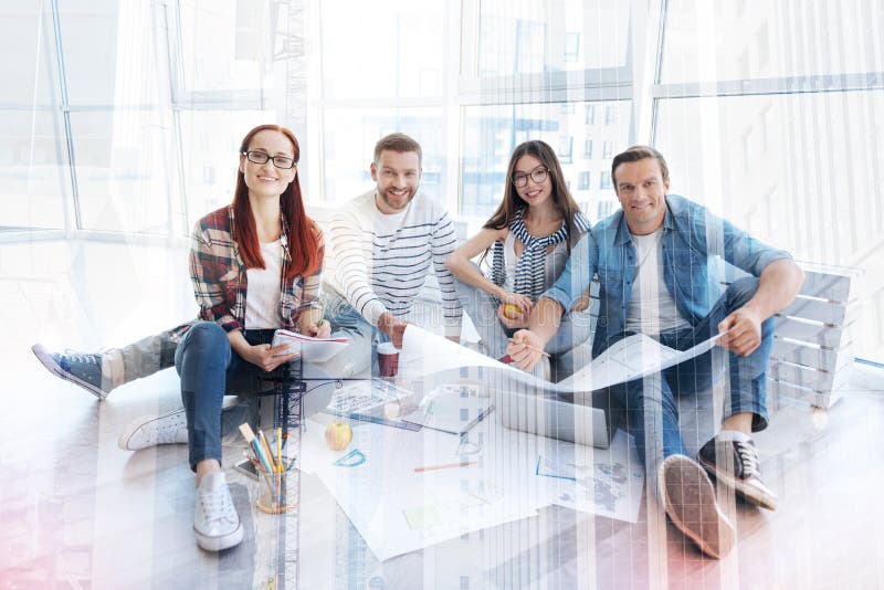 Optimistic Students Having Preparation Together Stock Photo - Image of ...