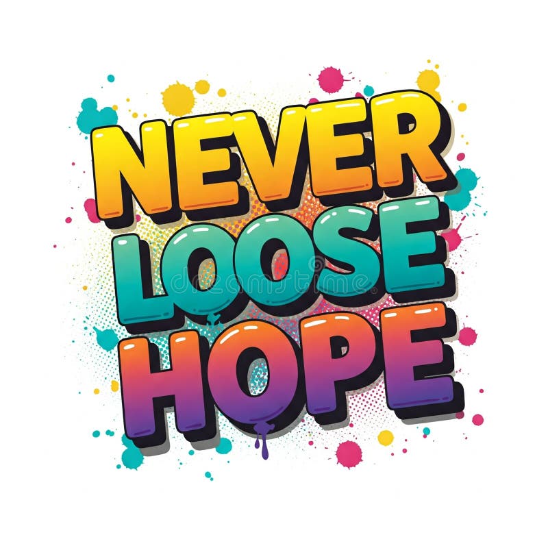 Optimistic Typography with Graffiti Elements Stock Illustration ...