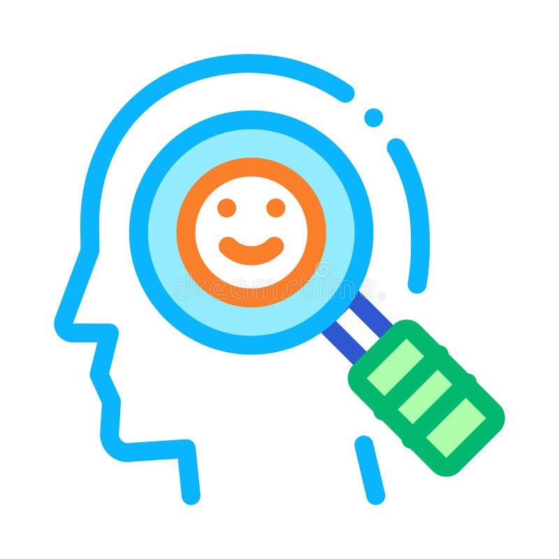 Optimistic Way of Thinking Biohacking Icon Vector Illustration Stock ...