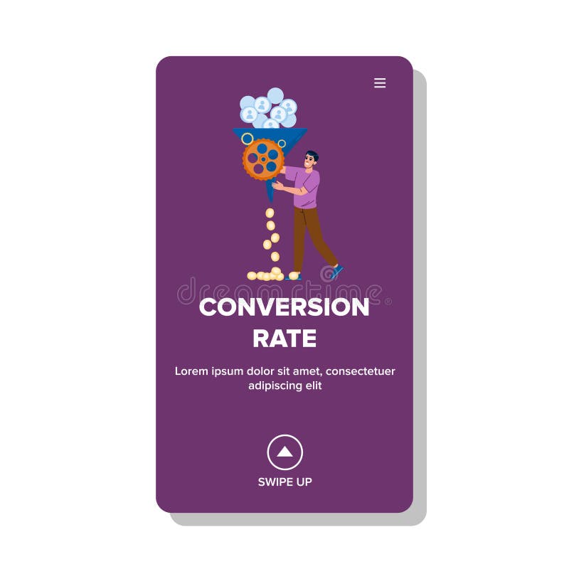 Optimization Conversion Rate Vector Stock Vector - Illustration of ...