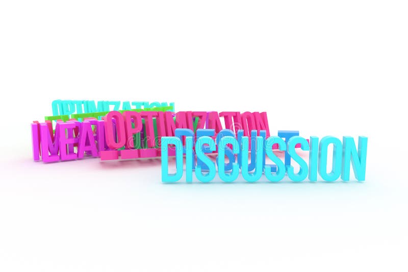 Optimization, Discussion, Business Conceptual Colorful 3D Rendered ...