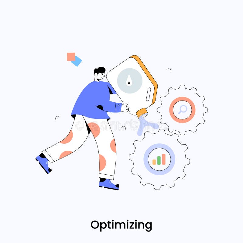 Optimization and Efficiency Vector Illustration Stock Illustration ...