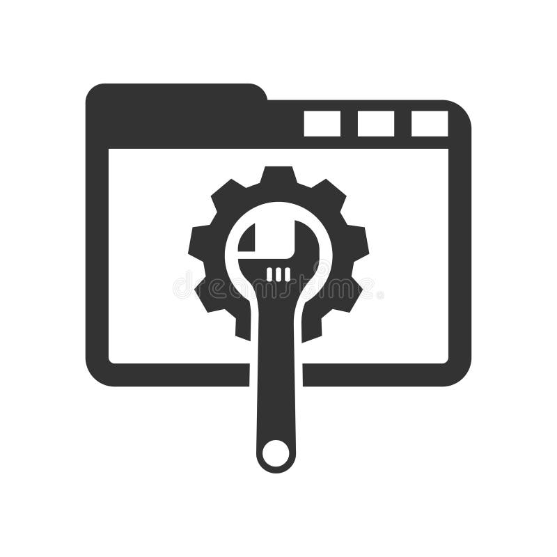 Optimization, Maintenance Icon Stock Vector - Illustration of simple ...