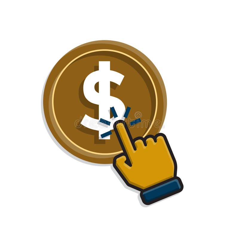 Optimization Icon. Conversion Rate Optimization (CRO). Coin with Click ...