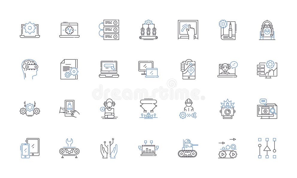 Optimization Line Icons Collection. Efficiency, Streamlining, Enhancement, Refinement ...