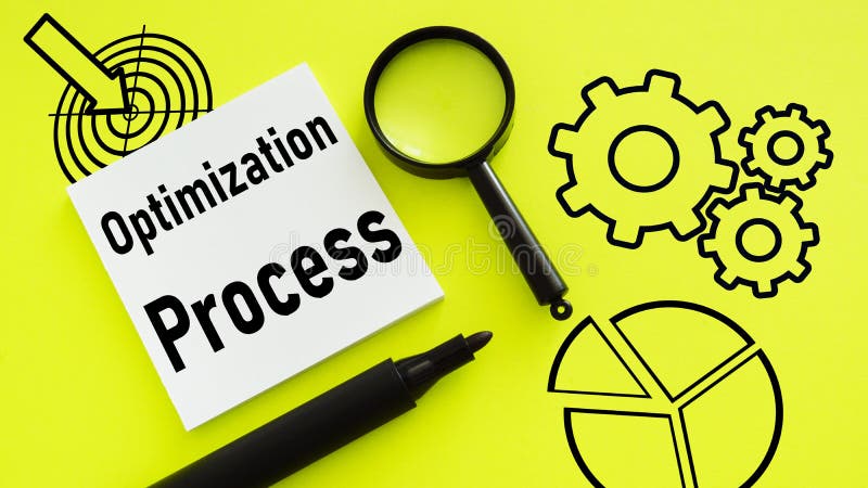 Optimization Process is Shown Using the Text Stock Image - Image of ...