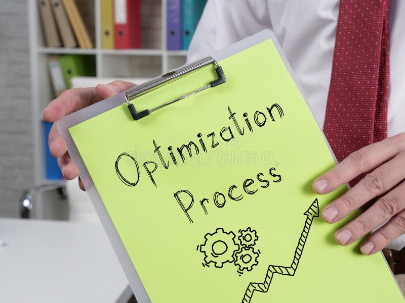 Optimization Process is Shown Using the Text Stock Photo - Image of ...