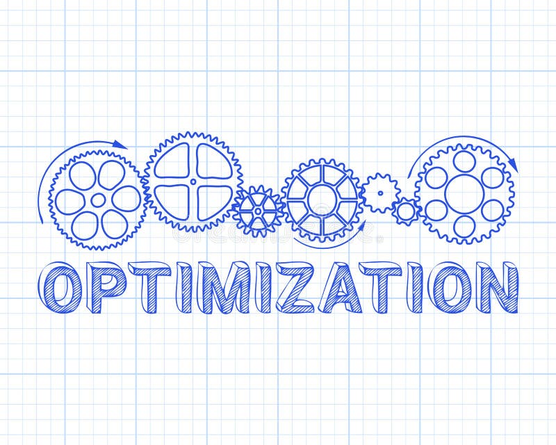 Optimization Graph Paper Machine Stock Vector - Illustration of ...