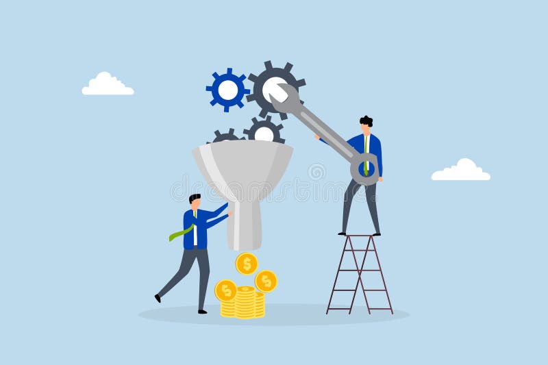 Bi1073Optimization To Improve Result, Businessman Using Wrench To ...