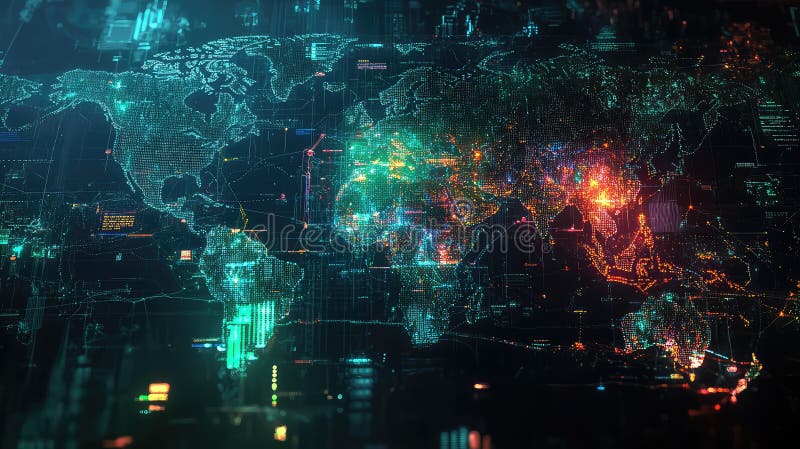Optimization Warping Supply Chain Map Stock Illustration - Illustration ...
