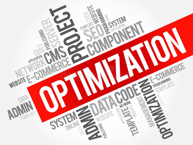 OPTIMIZATION Word Cloud Collage Stock Illustration - Illustration of ...