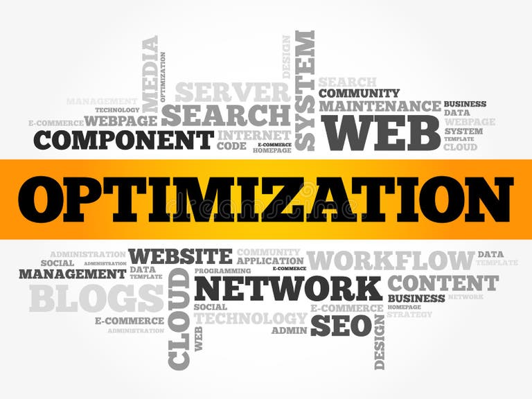 OPTIMIZATION Word Cloud Collage Stock Illustration - Illustration of ...