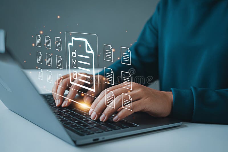 Streamline Workflow Automation with Digital Document Management on Laptop for Efficient Business ...