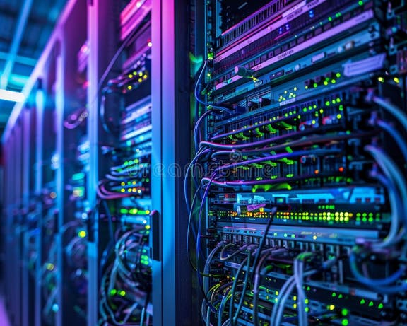 Optimized Data Center Configuration with Organized Cabling, Switch Panel, and Network Framework ...