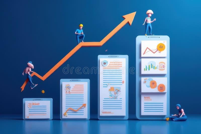 Optimized Mobile Advertising Via Targeted Digital Campaigns Stock ...