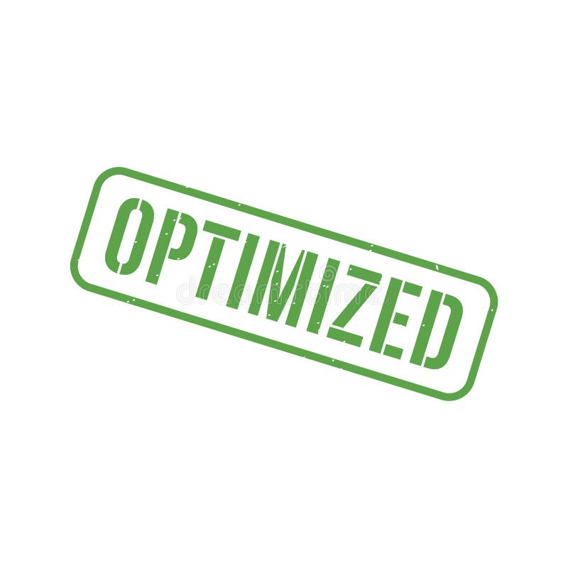 Optimized Stamp, Optimized Grunge Square Sign Stock Vector ...