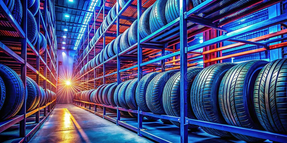 Optimized Tire Storage Solution High Rack System in a Modern Warehouse ...