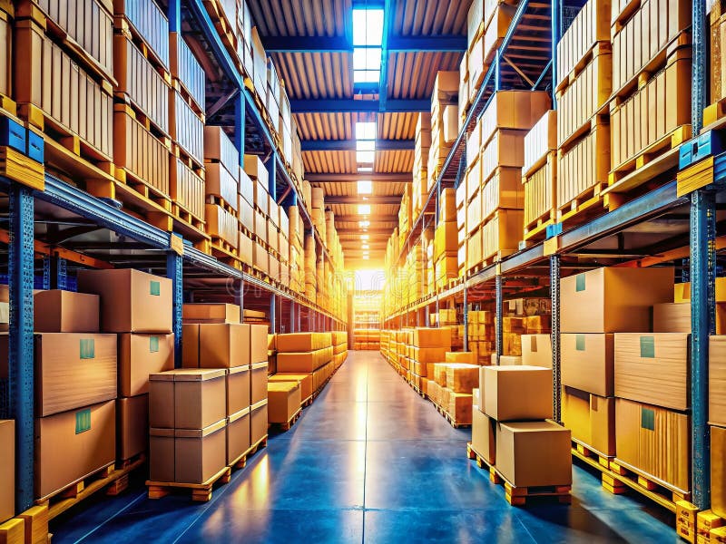 Optimized Warehouse Inventory a Detailed Macro View of Stacked ...