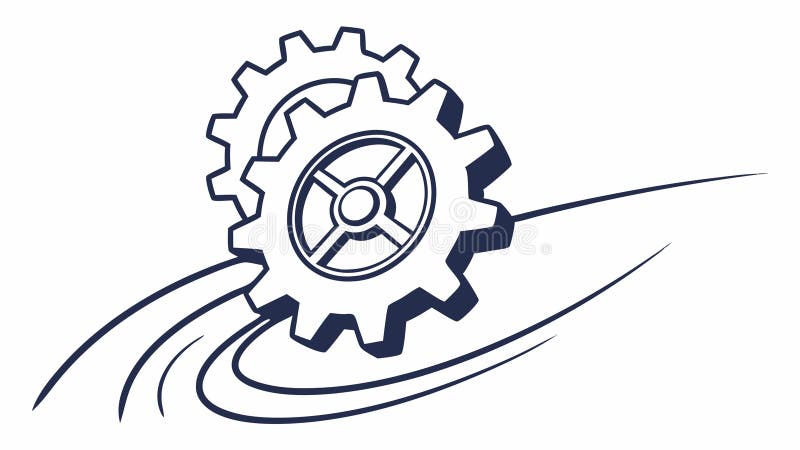 Optimized Workflow Gear with Arrow Process Improvement, Vector Design Generative AI Stock Vector ...