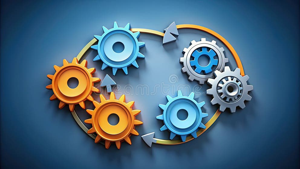 Optimizing Business Processes a Circular Workflow Illustration ...