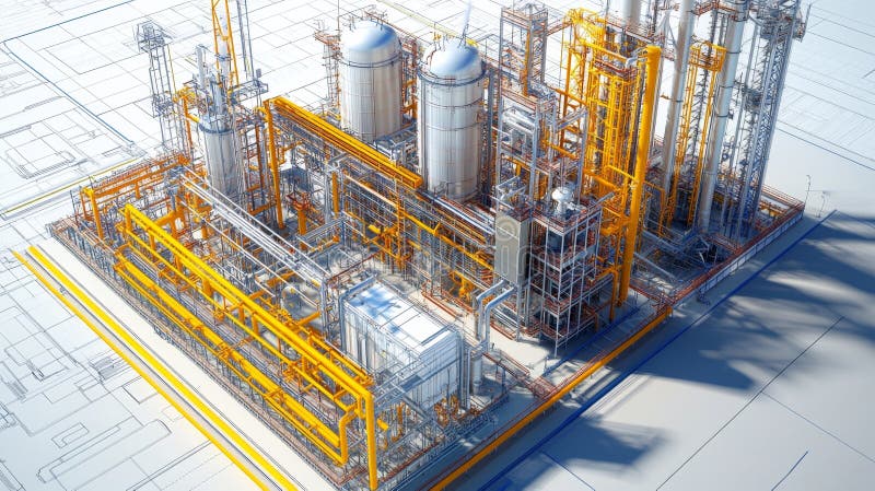 Optimizing Chemical Plant Production Using Digital Technology Stock ...
