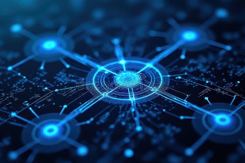 Optimizing Networks Using Artificial Intelligence Stock Illustration ...