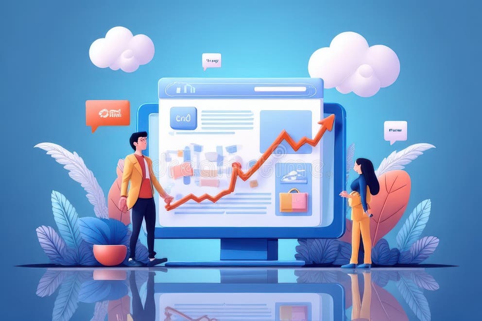 Optimizing Web Design To Reduce Bounce Rates Stock Illustration ...