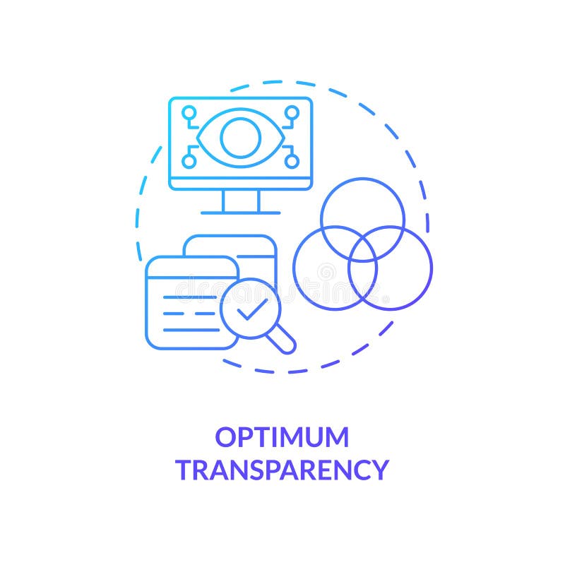 Optimum Transparency Blue Gradient Concept Icon Stock Illustration ... Optimum Transparency Blue Gradient Concept Icon Stock Illustration ...