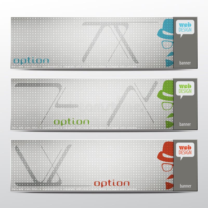 Option banners stock illustration. Illustration of advertising - 47013289