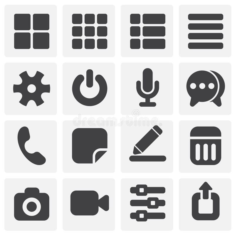Option Button Icons Set on Background for Graphic and Web Design ...
