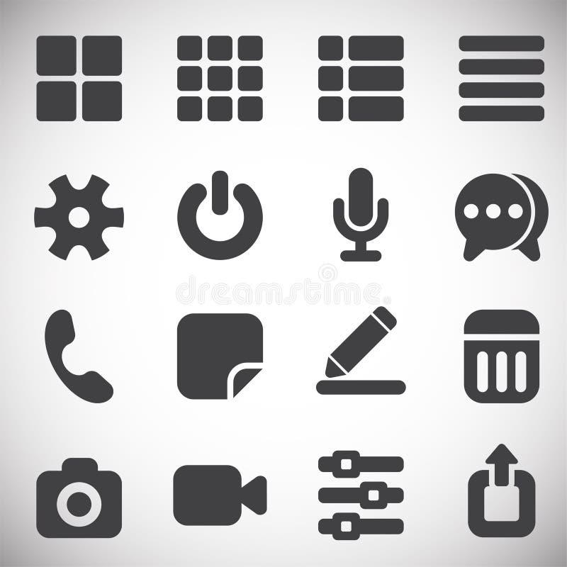 Option Button Icons Set on Background for Graphic and Web Design ...