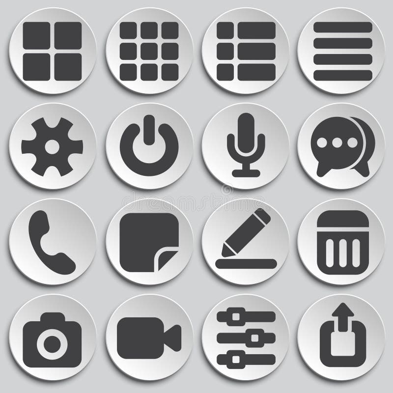 Option Button Icons Set on Background for Graphic and Web Design ...