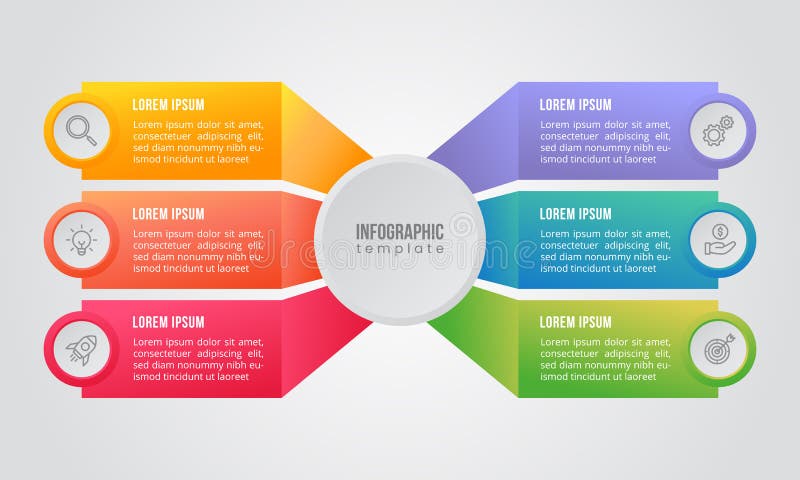 Infographic Template with 5 Options. 5 Step Point Infographics Stock ...
