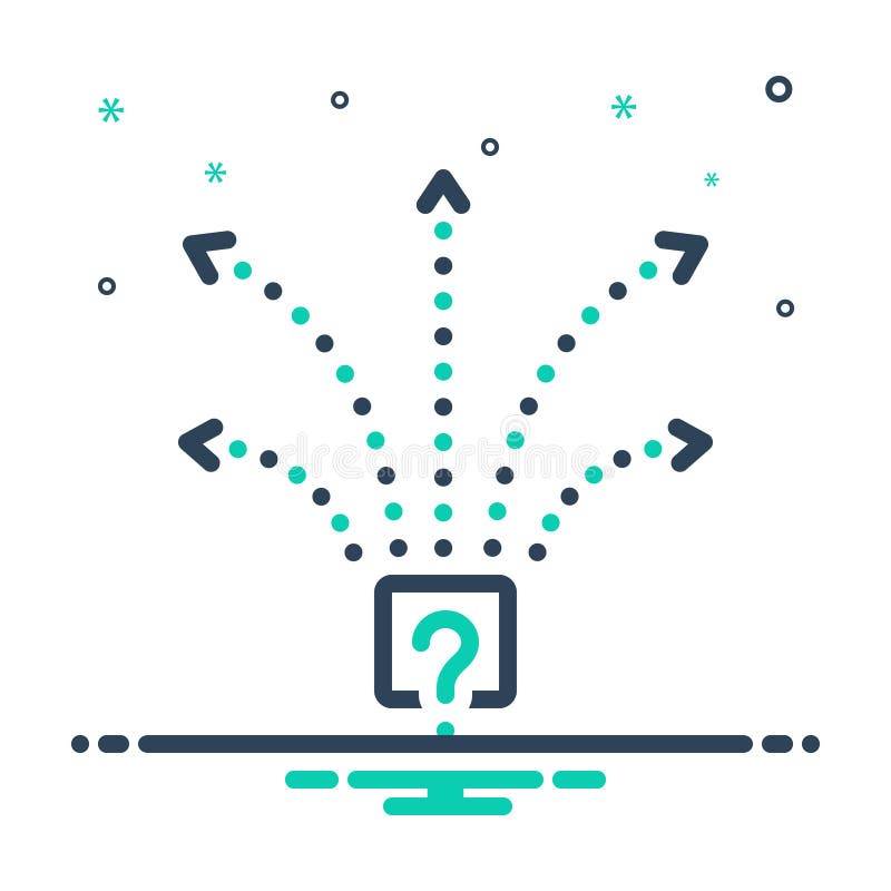 Mix Icon for Option, Question Mark and Choice Stock Illustration ...