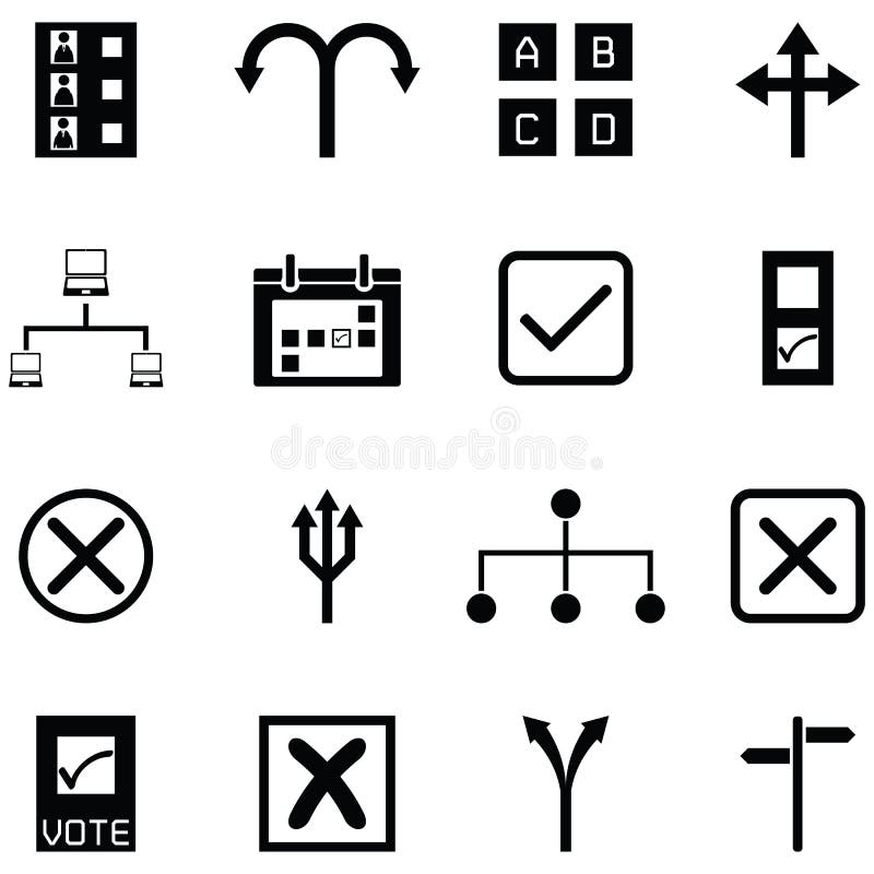 Option icon set stock vector. Illustration of check - 107350765