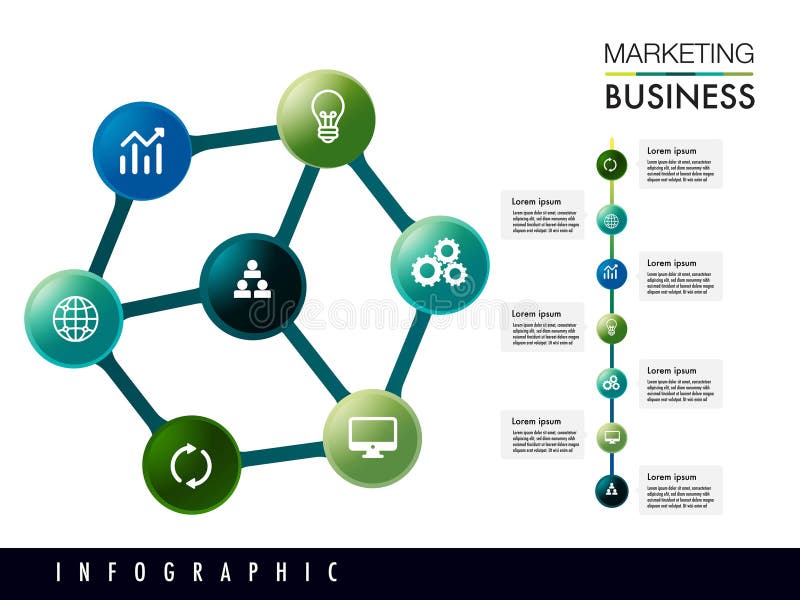 6 Option Infographic Template for Business Presentation. Stock ...