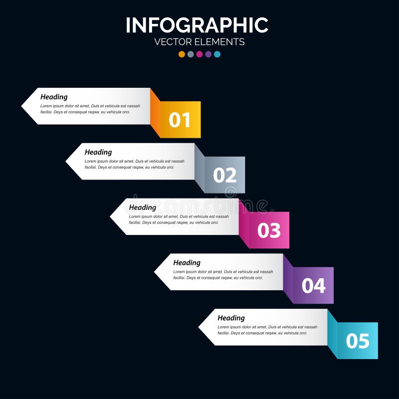 5 Option Infographics Diagram Annual Report Web Design Business Concept ...