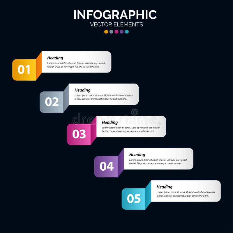 5 Option Infographics Diagram Annual Report Web Design Business Concept ...