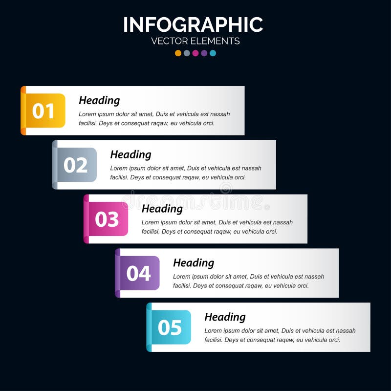 5 Option Infographics Diagram Annual Report Web Design Business Concept ...