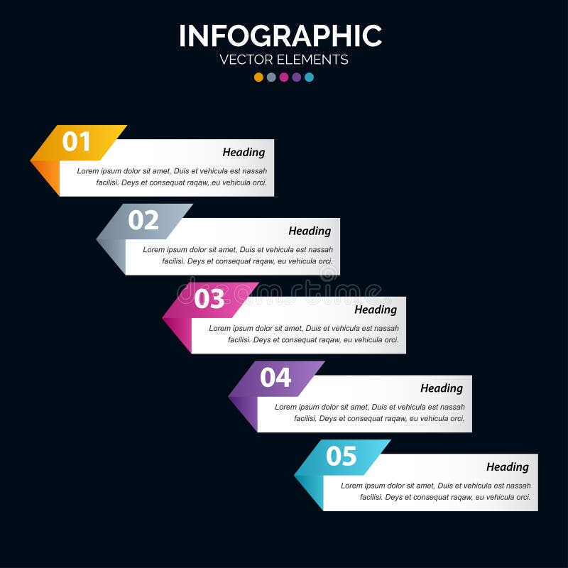 5 Option Infographics Diagram Annual Report Web Design Business Concept ...