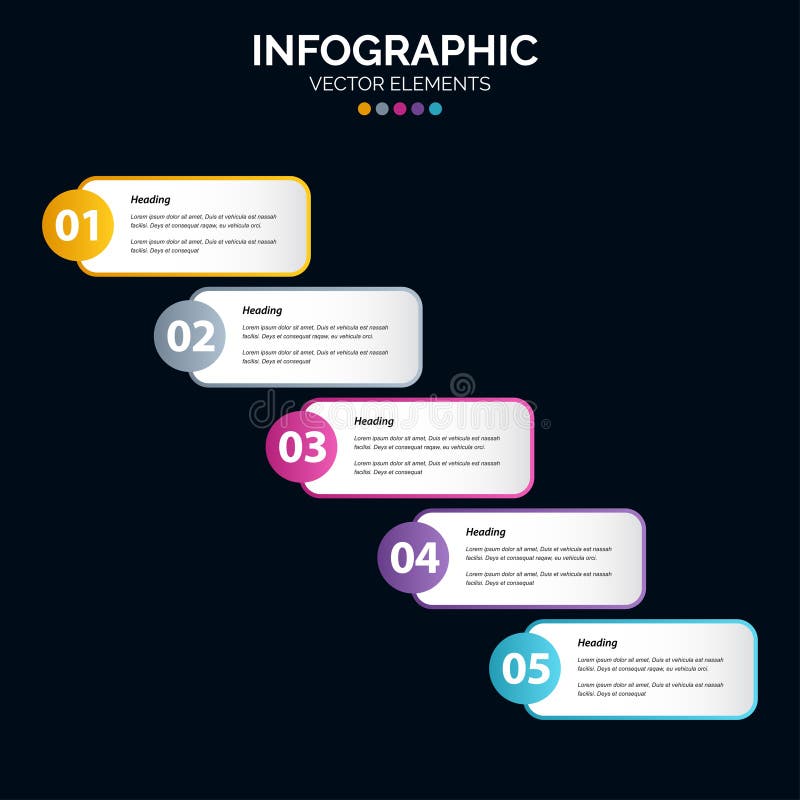 5 Option Infographics Diagram Annual Report Web Design Business Concept ...