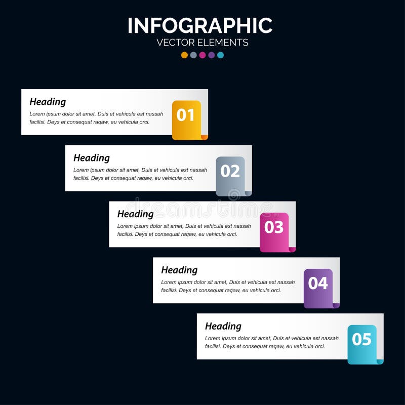 5 Option Infographics Diagram Annual Report Web Design Business Concept ...
