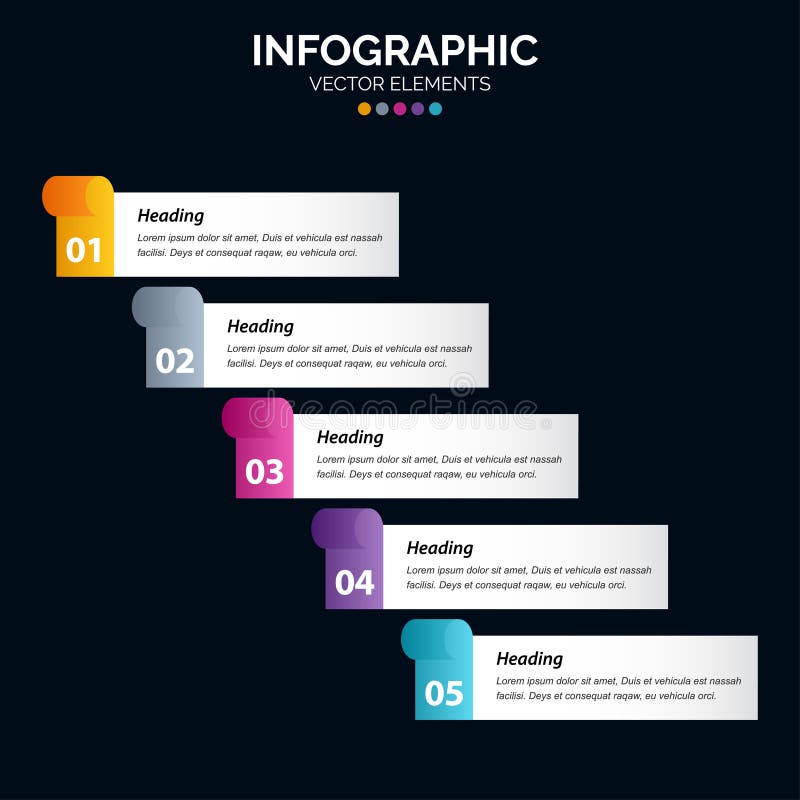 5 Option Infographics Diagram Annual Report Web Design Business Concept ...
