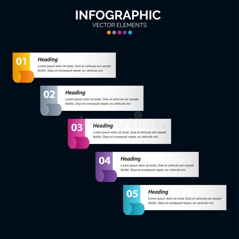 5 Option Infographics Diagram Annual Report Web Design Business Concept ...