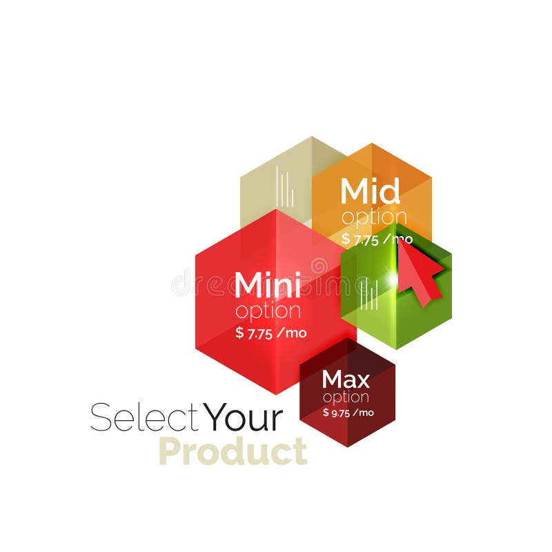 Option select template stock vector. Illustration of presentation ...