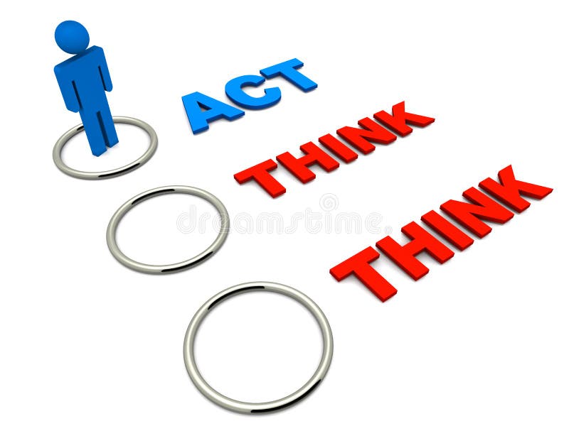 Act or think stock illustration. Illustration of importance - 29810896