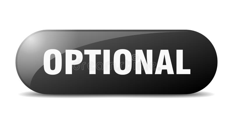 Optional Button. Sticker. Banner. Rounded Glass Sign Stock Vector ...