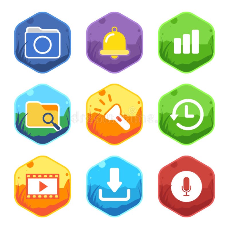 Optional icon set stock vector. Illustration of alarm - 279183076