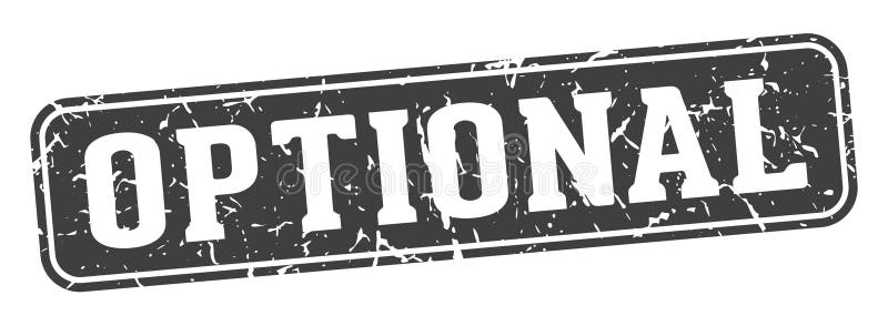 Optional Rectangular Sign. Optional Stamp Stock Vector - Illustration ...